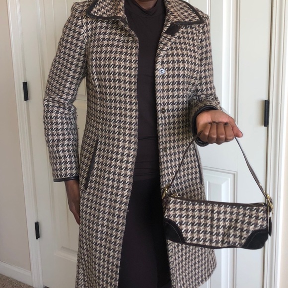 Coach | Jackets & Coats | Houndstooth Peacoat | Poshmark